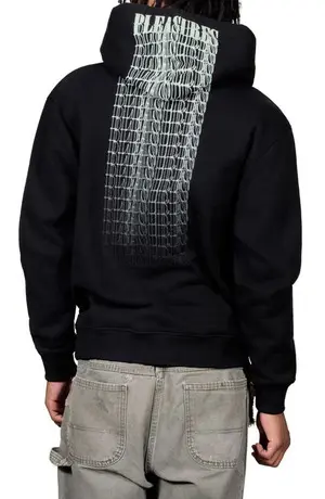 PLEASURES Blurred Logo Graphic Hoodie