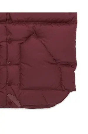 FORTELA Down Vest With Suede Yoke - Burgundy