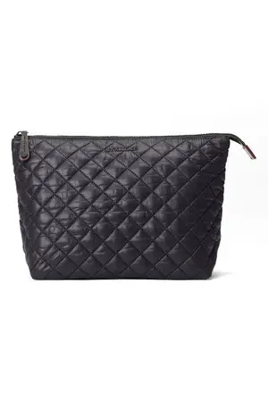 Mz Wallace Large Zoey Quilted Nylon Cosmetics Case