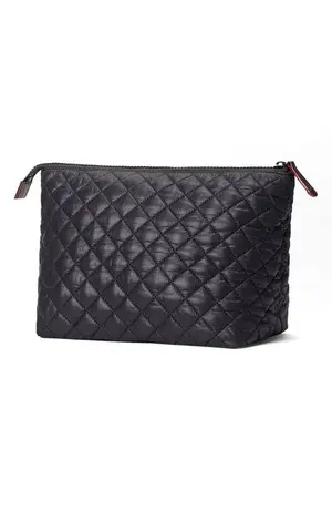 Mz Wallace Large Zoey Quilted Nylon Cosmetics Case