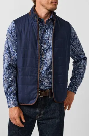 David Donahue Urban Wool Vest - Midnight