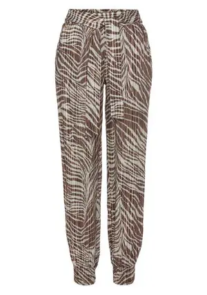 LASCANA Patterned Tie Waist Jogger Pants