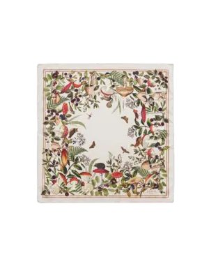 FABLE ENGLAND Orla Mushroom Small Square Scarf - Ivory