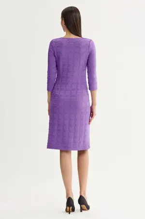 Ming Wang Textured Soft Knit Sheath Dress