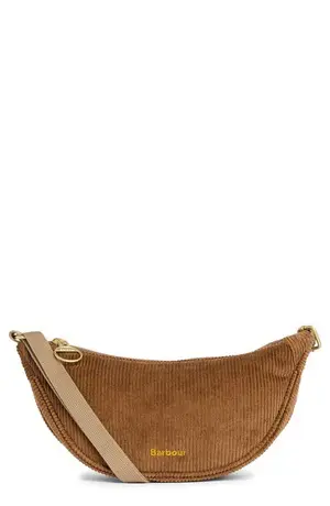 Barbour Mini Mia Cord Sling Bag - Brown