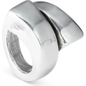 UNODE50 Sterling -plated Spiral Ring - Silver