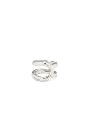 UNODE50 Sterling -plated Curvilinear Ring - Silver