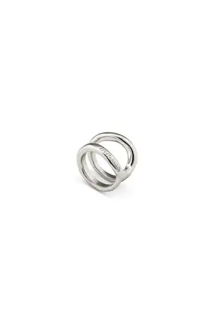 UNODE50 Sterling -plated Curvilinear Ring