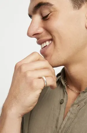 UNODE50 Sterling Plated Geometric Ring