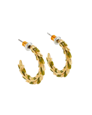 FABLE ENGLAND Wheat Hoop Earrings - Gold