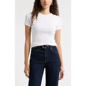 NORDSTROM Ribbed Crewneck T-shirt