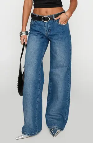 Princess Polly On Sunset Straight Leg Jeans