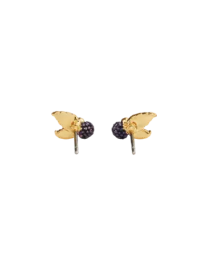 FABLE ENGLAND Orla Blackberry Stud Earrings
