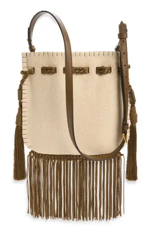 Valentino Garavani Small Nellcôte Fringe Embroidered Bag