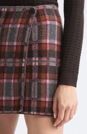 Guest In Residence Tartan Wool & Cashmere Miniskirt
