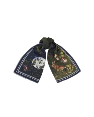 FABLE ENGLAND Woodland Meadow Large Rectangle Scarf