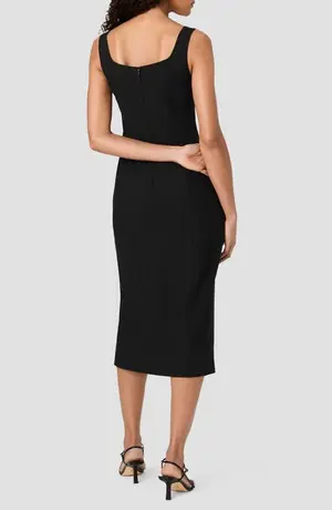 French Connection Kai Suiting Side Slit Midi Dress