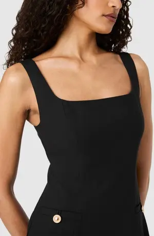 French Connection Kai Suiting Side Slit Midi Dress