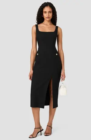 French Connection Kai Suiting Side Slit Midi Dress