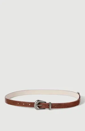 Brunello Cucinelli Carved Leather Belt - Light Brown