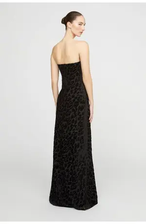 Halston Rosalie Chiffon Devoré Gown