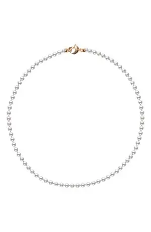 ROSEATE Akoya Pearl 14k Rose Gold Heart Clasp Necklace - White Pearl