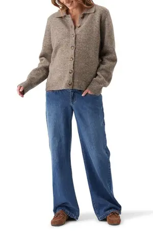 RIPE MATERNITY Brodie Collared Button Down Maternity Sweater Cardigan