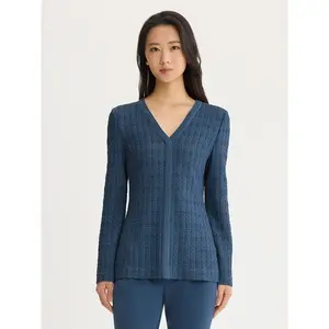 Misook Tonal Tweed Knit Tunic