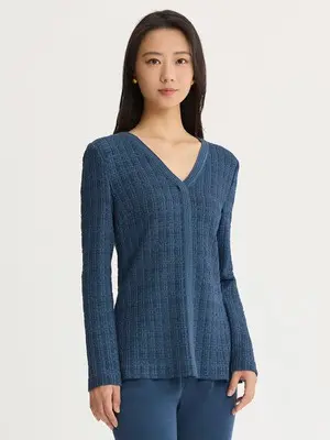 Misook Tonal Tweed Knit Tunic
