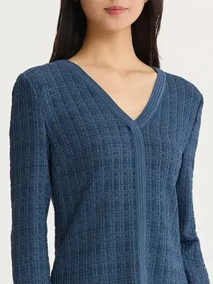 Misook Tonal Tweed Knit Tunic