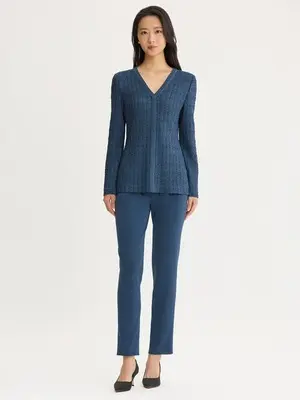 Misook Tonal Tweed Knit Tunic