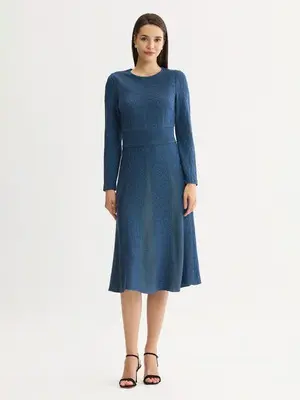 Misook Floral Pane Soft Knit Maxi Dress - Stardust