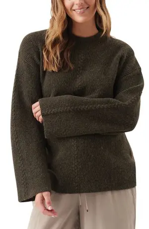 RIPE MATERNITY Starci Cable Long Sleeve Matertnity Sweater