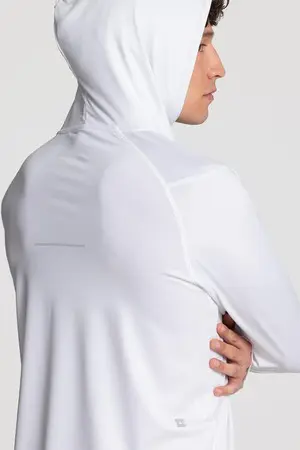WEATHERMAN Upf 50+ Hooded Sun Shirt - White