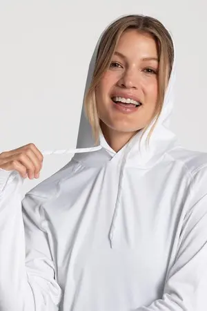 WEATHERMAN Upf 50+ Hooded Sun Shirt - White