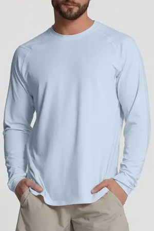 WEATHERMAN Unisex Upf 20+ Viscose Crewneck Sun Shirt River Mist