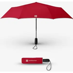 WEATHERMAN Compact Travel Umbrella - Red