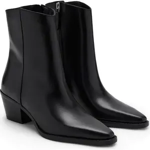 Mango Dia Leather Bootie