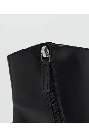 Mango Dia Leather Bootie