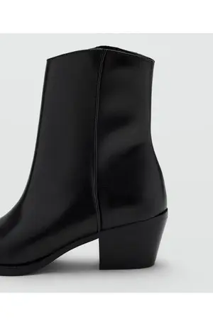 Mango Dia Leather Bootie