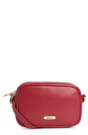 Barbour Daphne Mini Leather Crossbody Bag - Red