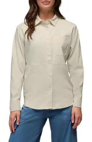 Prana Stretch Zion Long Sleeve Performance Shirt - Beach Pebble