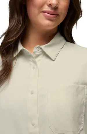 Prana Stretch Zion Long Sleeve Performance Shirt - Beach Pebble