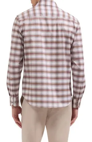 Bugatchi James Ooohcotton® Plaided Performance Shirt