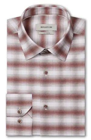 Bugatchi James Ooohcotton® Plaided Performance Shirt