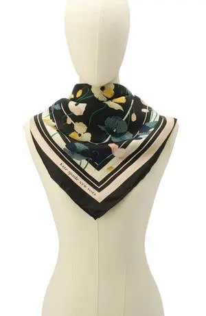 Kate Spade New York Poppy Garden Silk Square Scarf