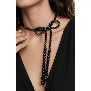 Ettika Beaded Bow Necklace