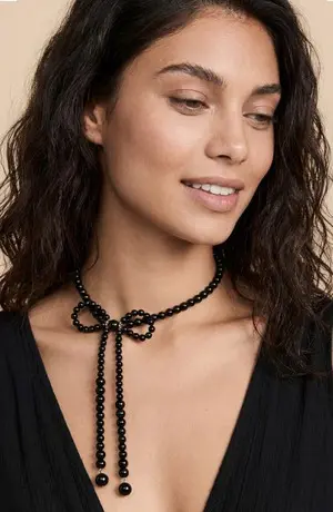 Ettika Beaded Bow Necklace