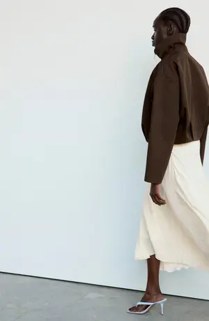 Mango Oversize Stand Collar Jacket