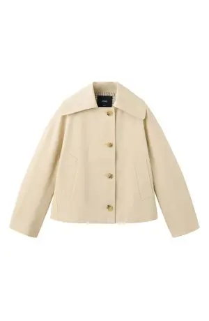 Mango Waxed Short Trench Coat